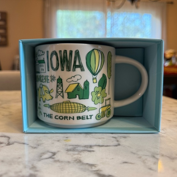 Starbucks | Dining | Starbucks Iowa Mug With Green And Yellow ...
